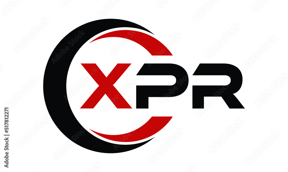 XPR swoosh three letter logo design vector template | monogram logo ...