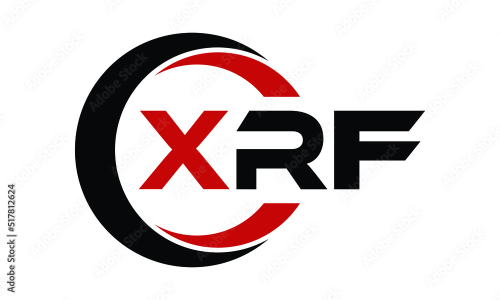 XRF swoosh three letter logo design vector template | monogram logo ...
