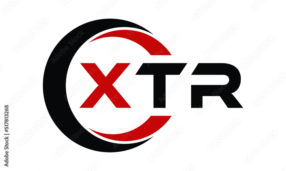 XTR swoosh three letter logo design vector template | monogram logo ...