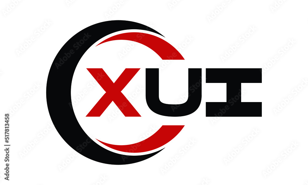 XUI swoosh three letter logo design vector template | monogram logo ...
