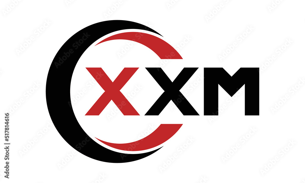 XXM swoosh three letter logo design vector template | monogram logo ...