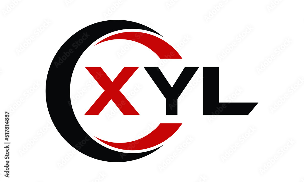 XYL swoosh three letter logo design vector template | monogram logo ...