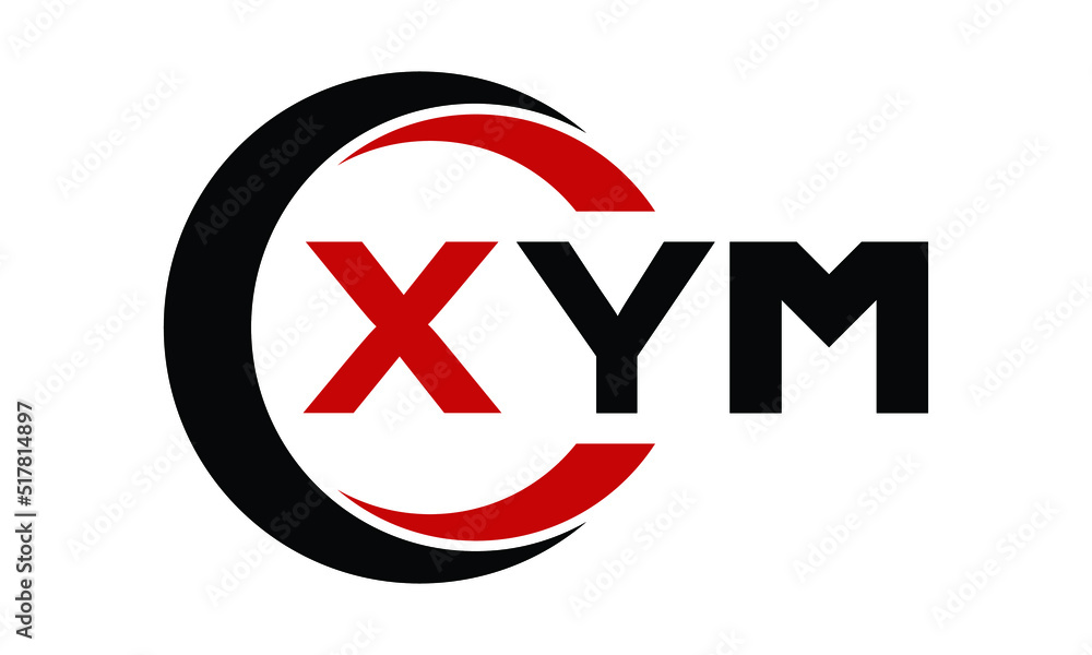XYM swoosh three letter logo design vector template | monogram logo | abstract logo | wordmark ...