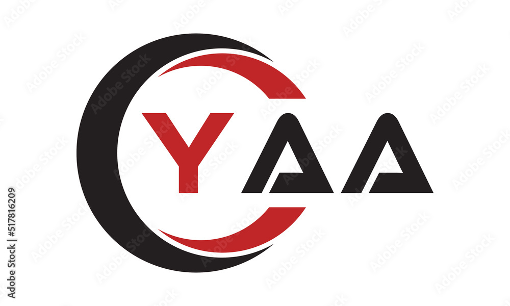 YAA swoosh three letter logo design vector template | monogram logo ...