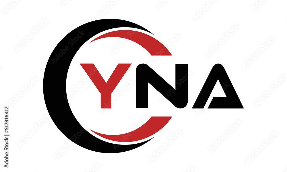 Vecteur Stock YAN swoosh three letter logo design vector template ...