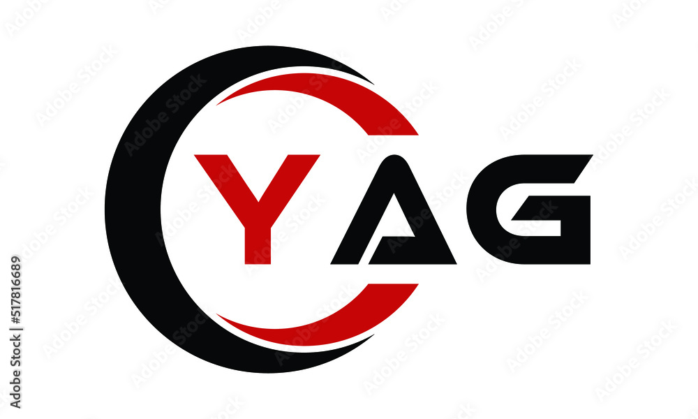 YAG swoosh three letter logo design vector template | monogram logo ...