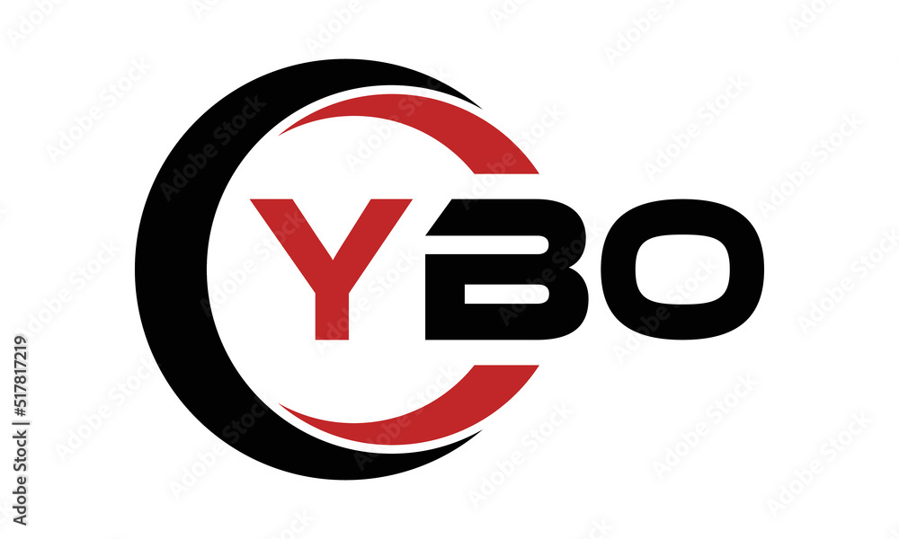 YBO swoosh three letter logo design vector template | monogram logo ...