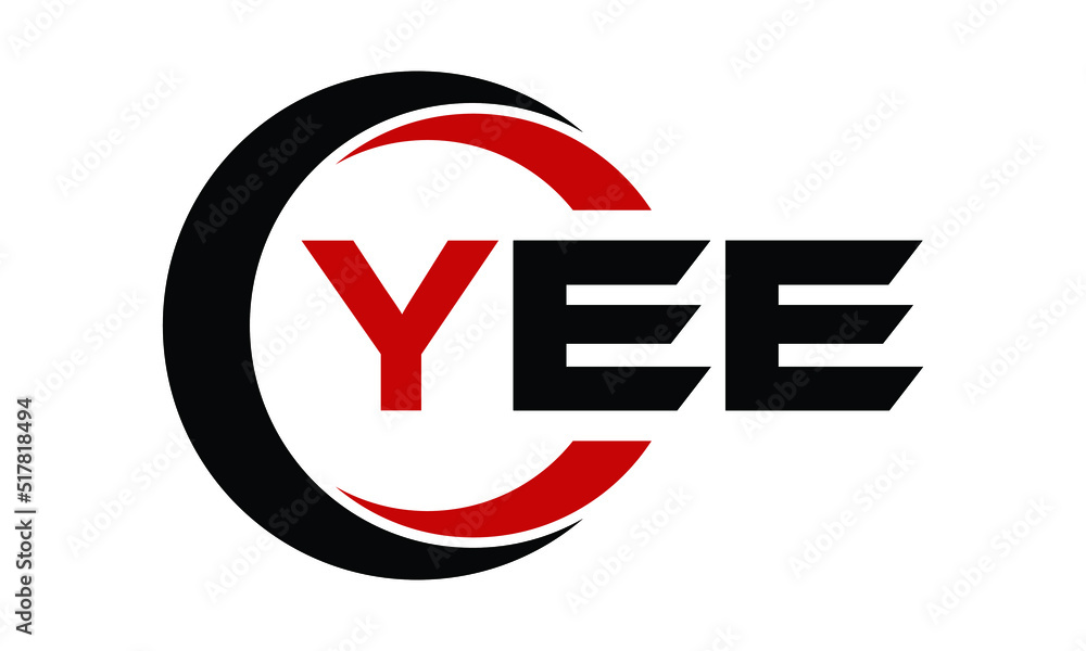 YEE swoosh three letter logo design vector template | monogram logo ...