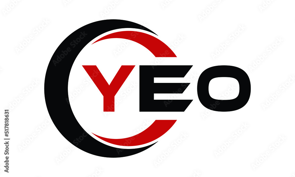 YEO swoosh three letter logo design vector template | monogram logo ...