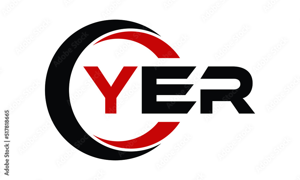 YER swoosh three letter logo design vector template | monogram logo ...