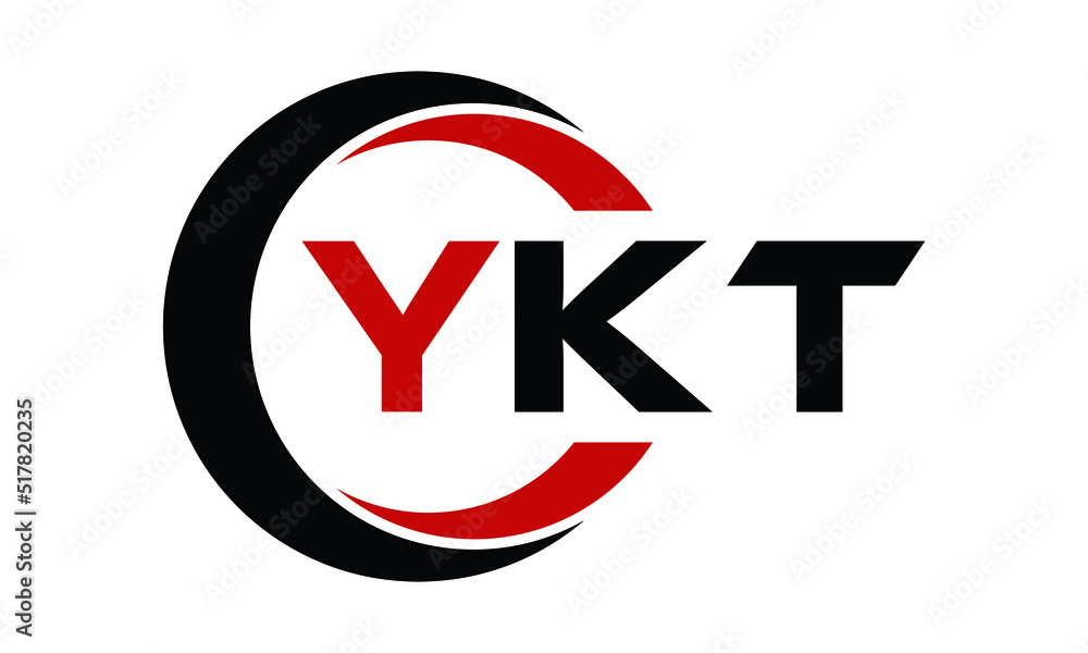 YKT swoosh three letter logo design vector template | monogram logo ...