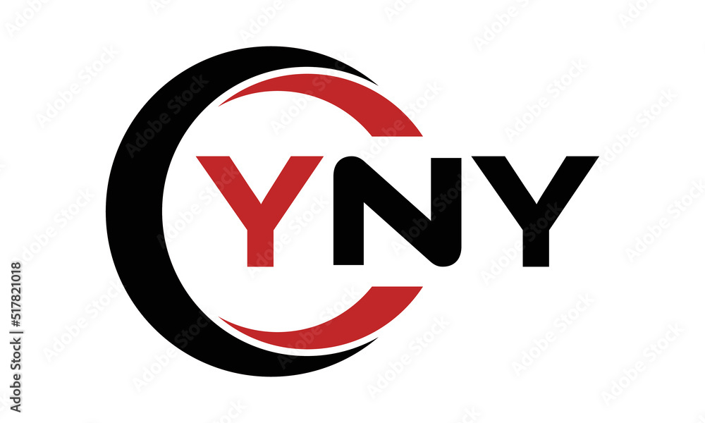 YNY swoosh three letter logo design vector template | monogram logo ...