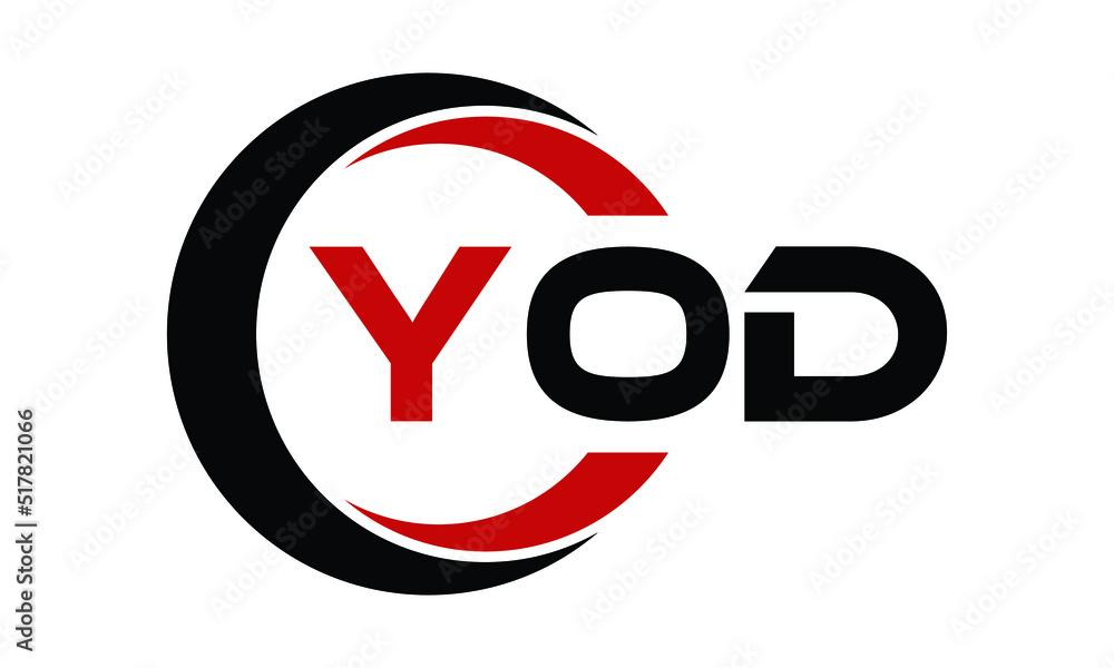YOD swoosh three letter logo design vector template | monogram logo ...