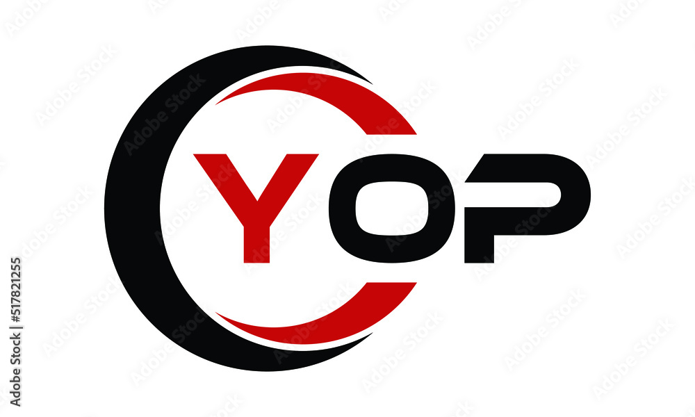 YOP swoosh three letter logo design vector template | monogram logo ...