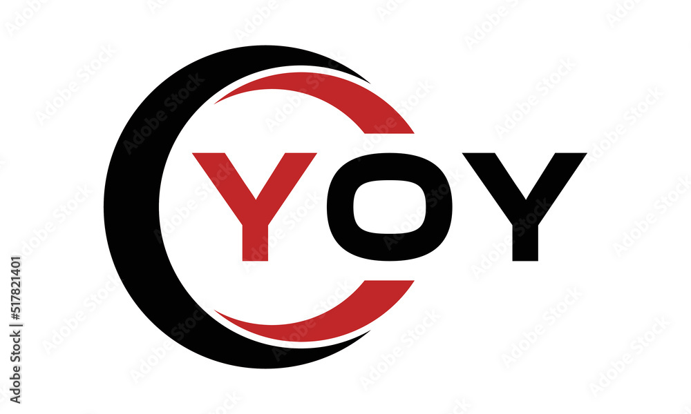 YOY swoosh three letter logo design vector template | monogram logo ...