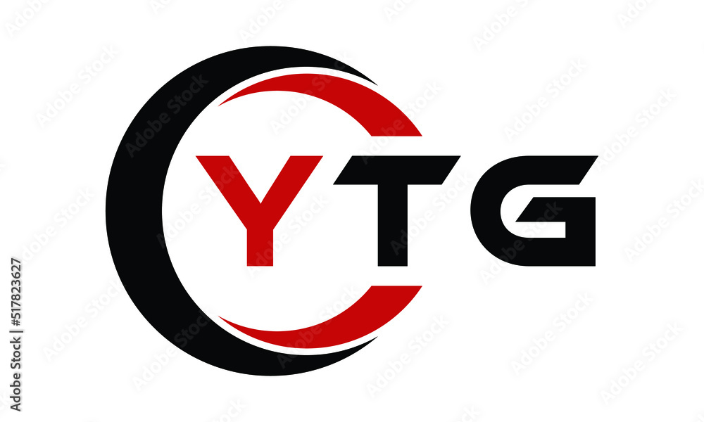 YTG swoosh three letter logo design vector template | monogram logo | abstract logo | wordmark ...