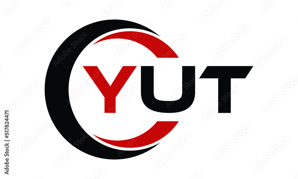 YUT swoosh three letter logo design vector template | monogram logo ...