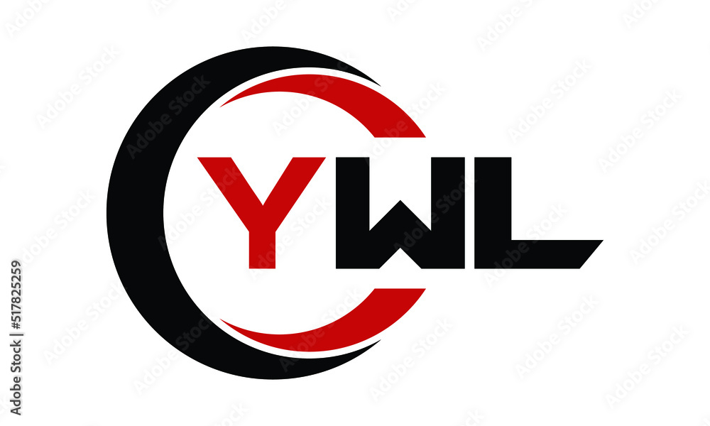 YWL swoosh three letter logo design vector template | monogram logo ...