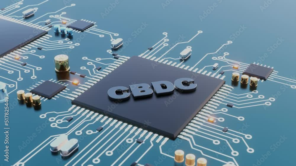 CBDC - Central bank digital currency and electronic components and cpu ...
