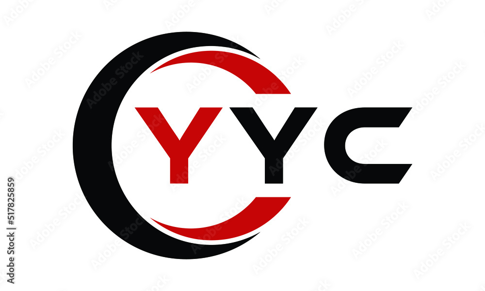 YYC swoosh three letter logo design vector template | monogram logo ...