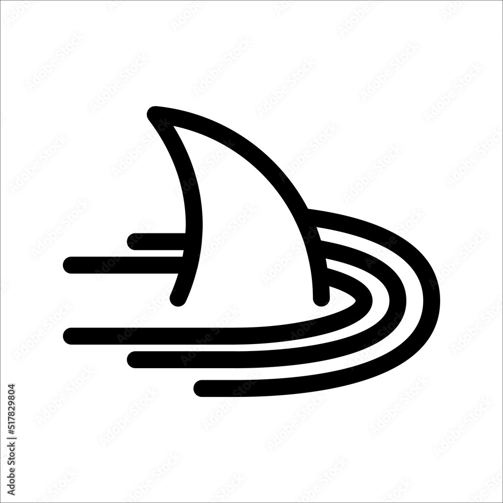 shark fin icon. shark fin icon for web and app. shark fin sign on white ...