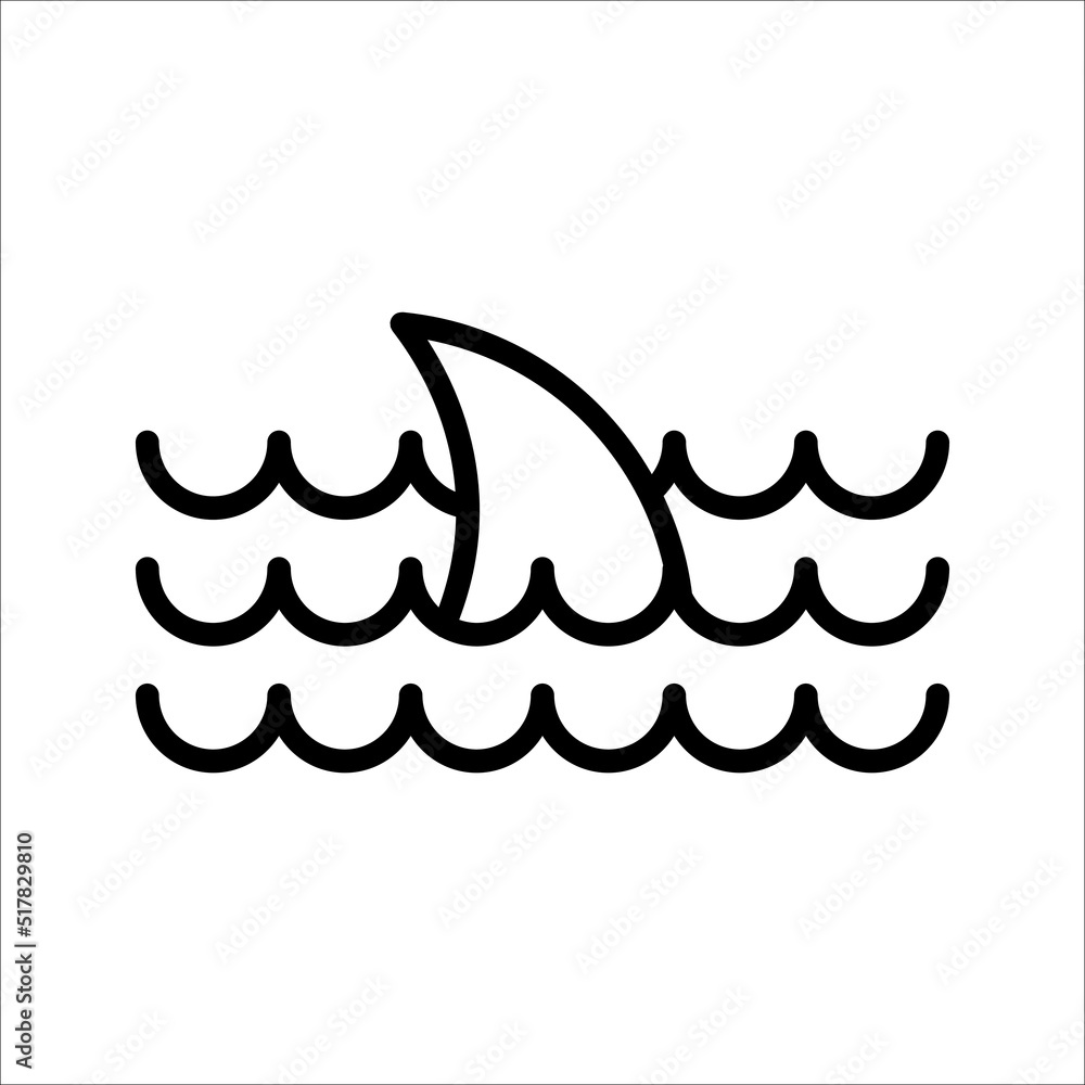 shark fin icon. shark fin icon for web and app. shark fin sign on white ...