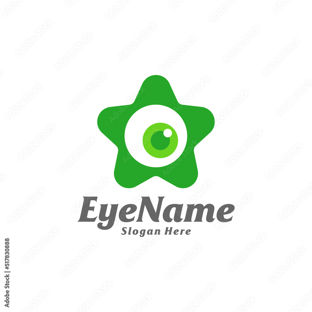 Star Eye Logo Design Template. Eye Star logo concept vector. Creative ...