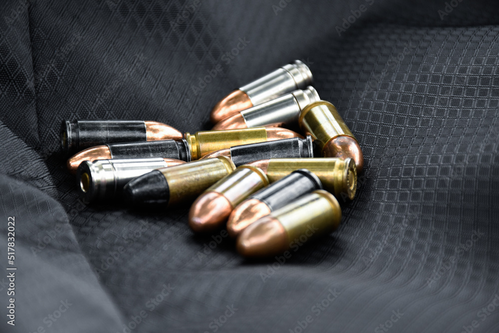 9mm pistol bullets and black target shooting paper, soft and selective ...