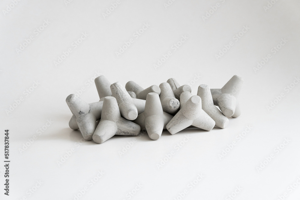 Concrete tetrapod breakwaters. Tetrapod model, design concept Photos ...