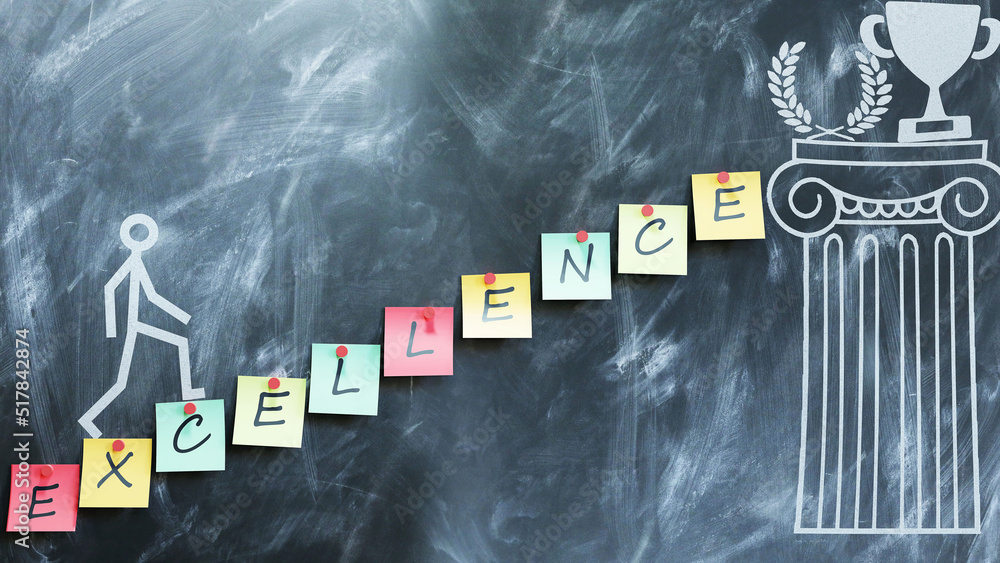 Excellence make steps to success, wealth and prosperity in personal and ...