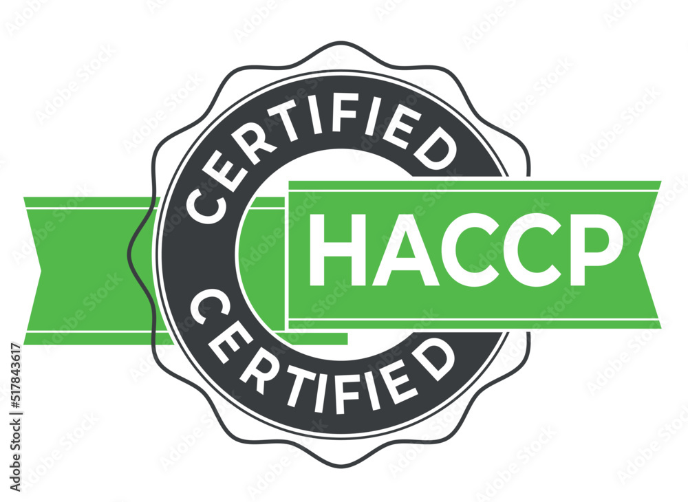 HACCP stamp. Hazard analysis critical control points icon. Vector logo ...