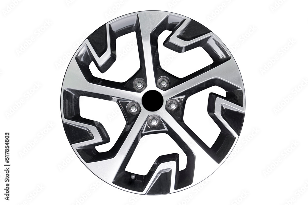 Car alloy wheel isolated on white background. New alloy wheel for a car ...