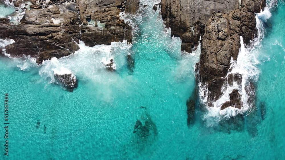 Aerial picture of blue shallow water. Location Bremer Bay in South-west ...