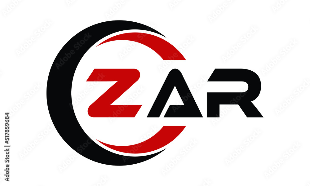 ZAR swoosh three letter logo design vector template | monogram logo ...