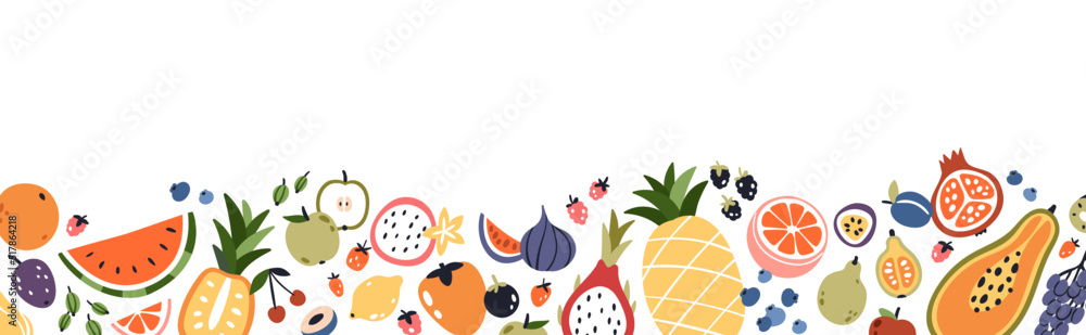 Fresh Fruit Clip Art Border