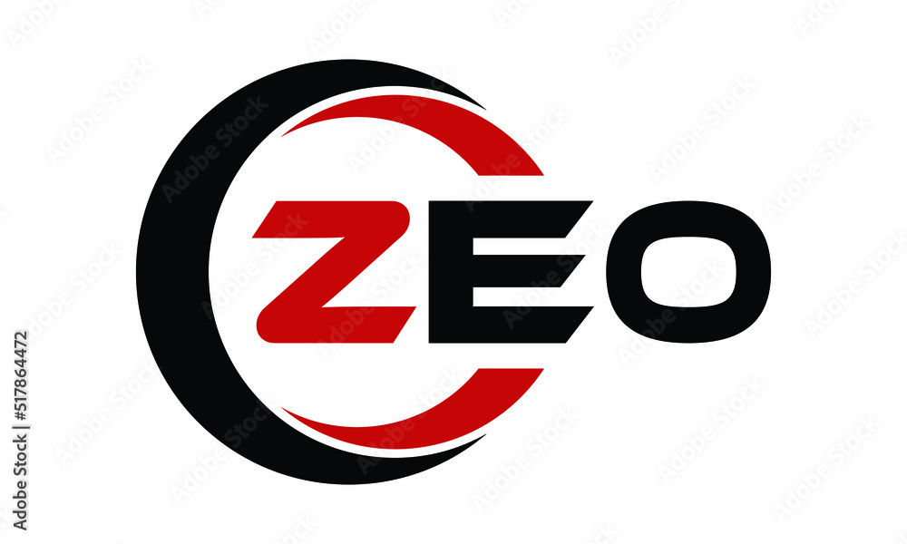 ZEO swoosh three letter logo design vector template | monogram logo ...