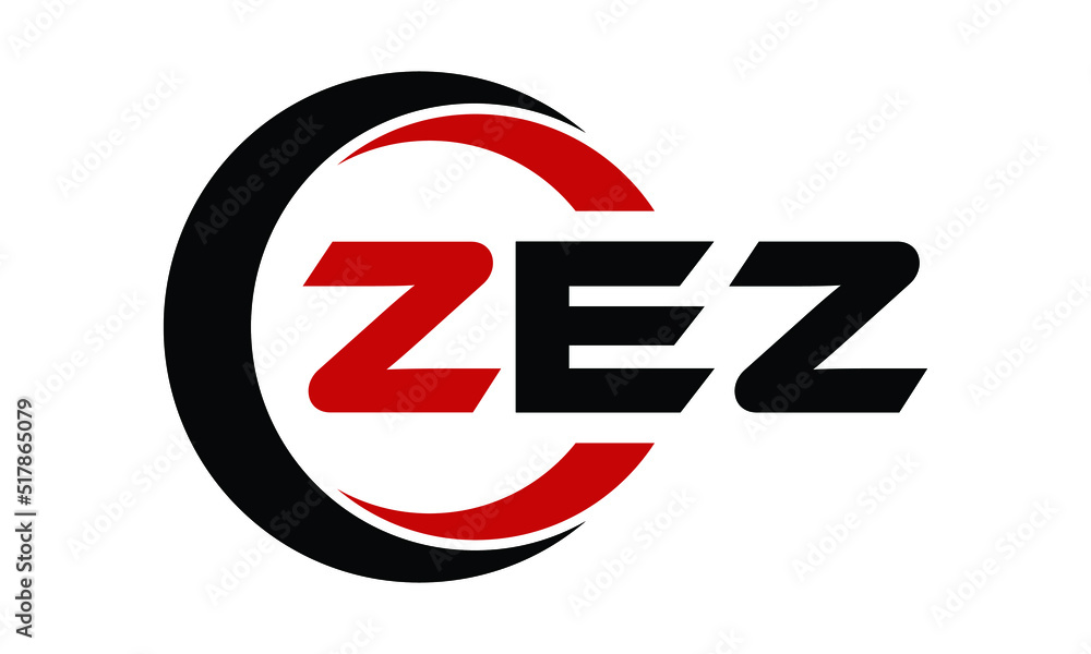 ZEZ swoosh three letter logo design vector template | monogram logo ...