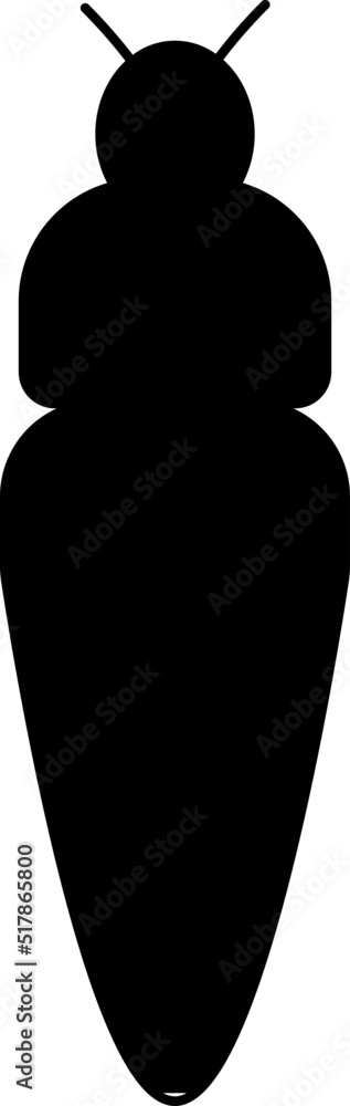 Flat Insect bug vector set. Vector Set of black outline bugs. Vector ...