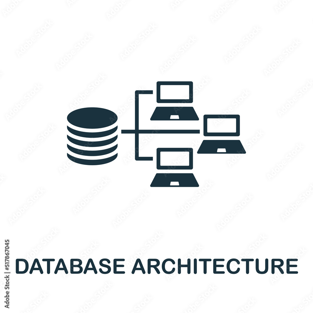 Database Architecture icon. Monochrome simple line Data Science icon ...