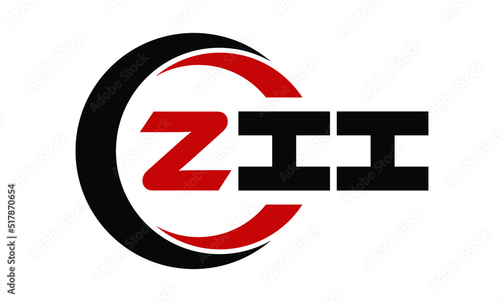 ZII swoosh three letter logo design vector template | monogram logo ...