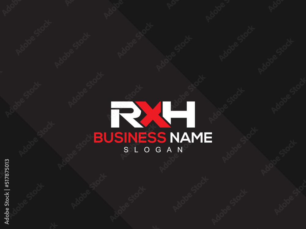 Alphabet RXH Logo Letter, Creative RX r x h Logo Letter Vector Art With ...