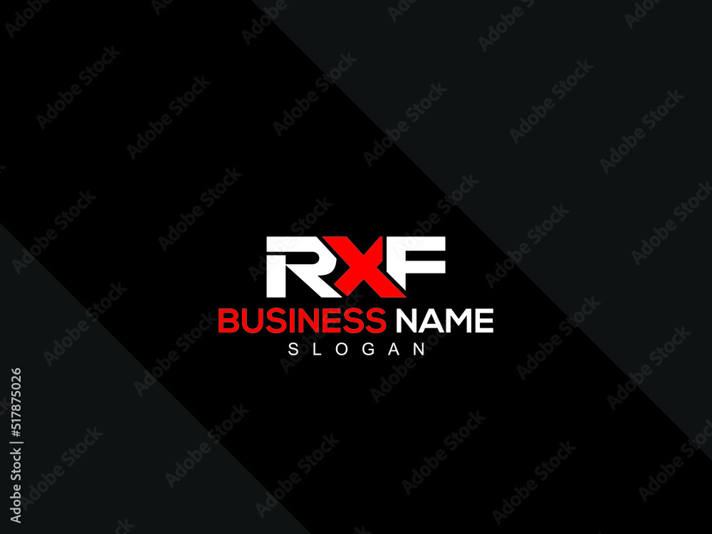Alphabet RXF Logo Letter, Creative RX r x f Logo Letter Vector Art With ...