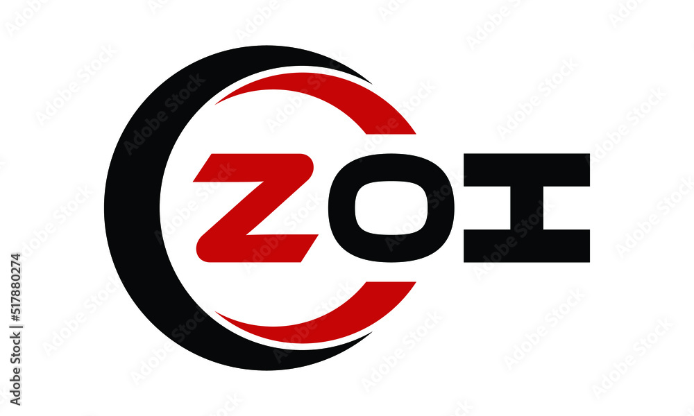 ZOI swoosh three letter logo design vector template | monogram logo ...