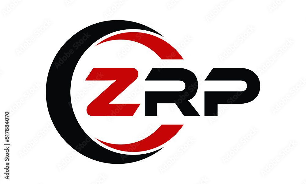 ZRP swoosh three letter logo design vector template | monogram logo ...
