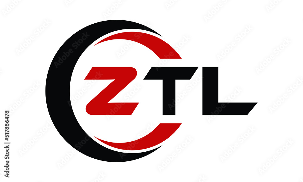 ZTL swoosh three letter logo design vector template | monogram logo ...