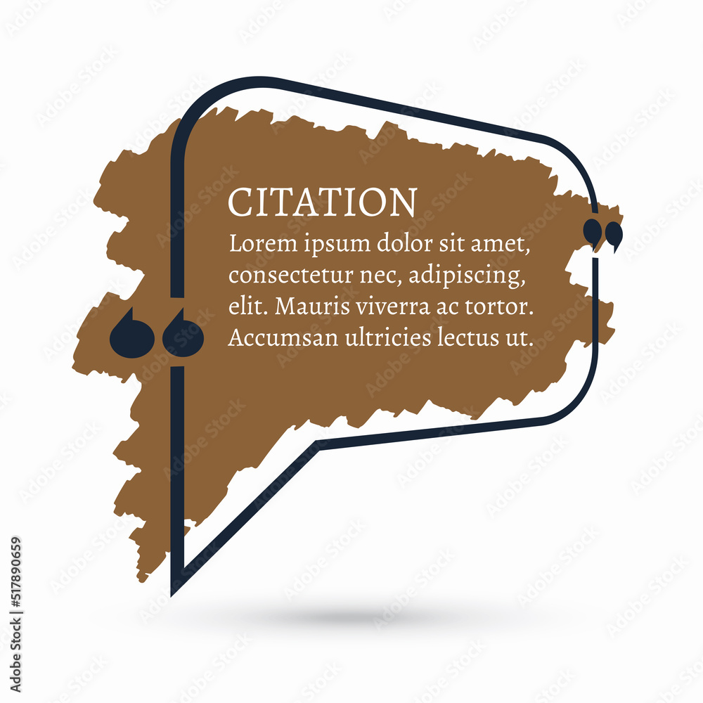Quote speech bubble, blank template, text in quotation marks, blank ...
