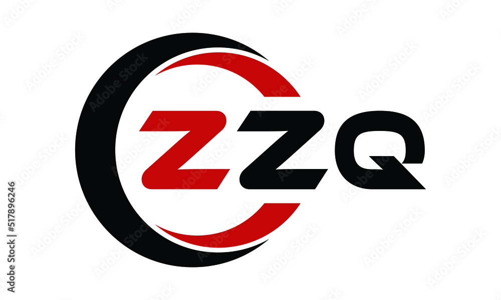 ZZQ swoosh three letter logo design vector template | monogram logo ...