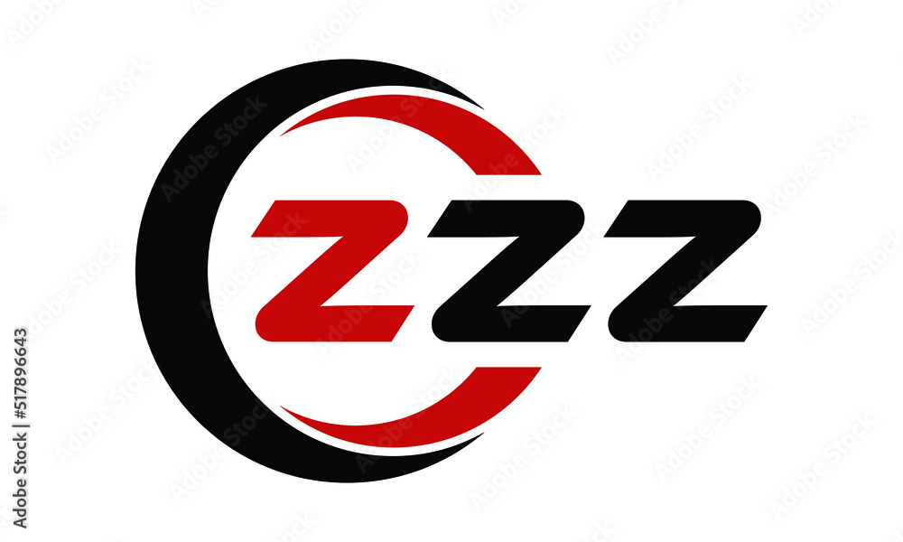 ZZZ swoosh three letter logo design vector template | monogram logo ...