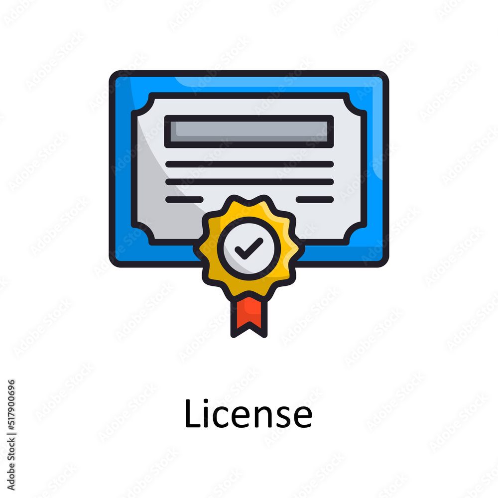 License vector Filled Outline Icon Design illustration. Medical Symbol ...