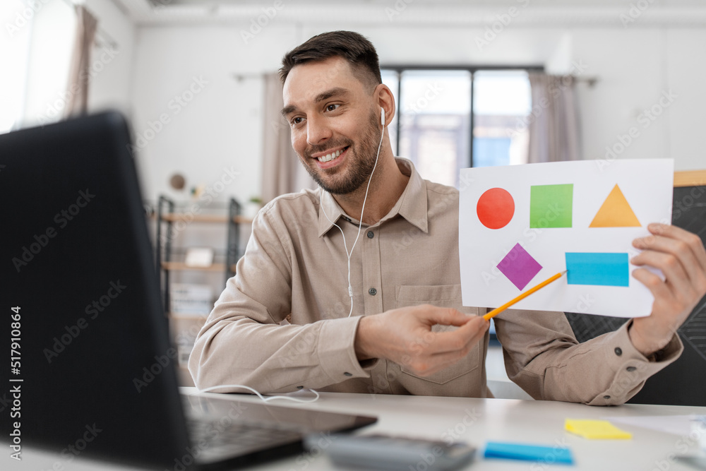 distance education, primary school and remote job concept - happy ...